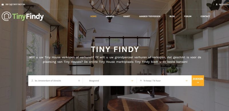 TinyFindy wordt een Funda voor tiny houses